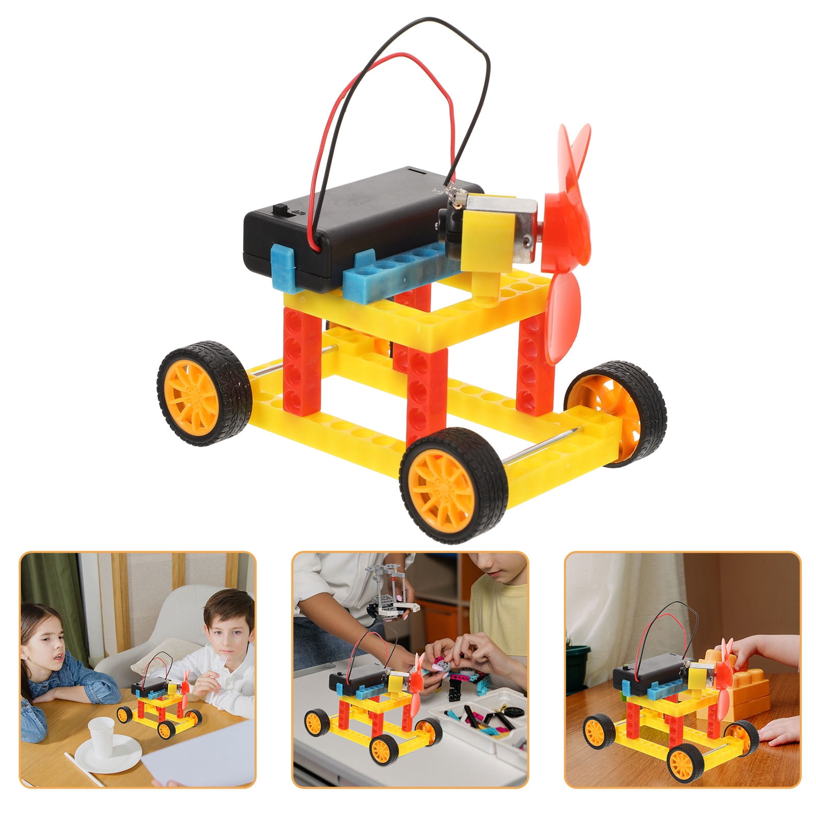 BESTYASH 1 Set STEM Toys DIY Wind Power Wind Power Car Model Plastic ...