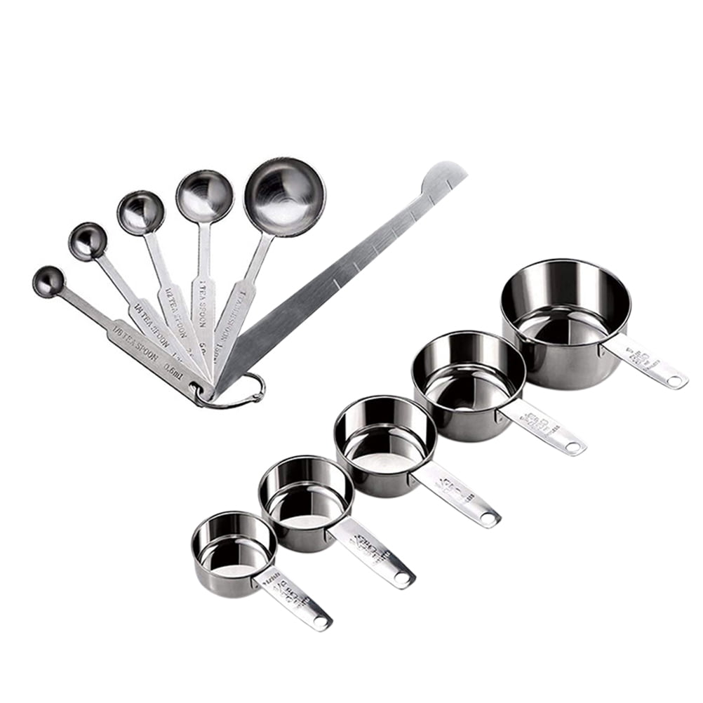 BESTYASH Stainless Steel Measuring Scoop Set with Built-in Scale for ...