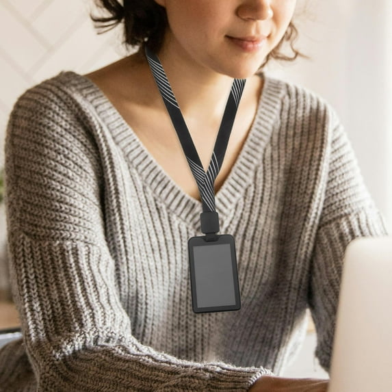 BESTYASH 1 Set Transparent Work Permit Card Holder with Standard Chain ...