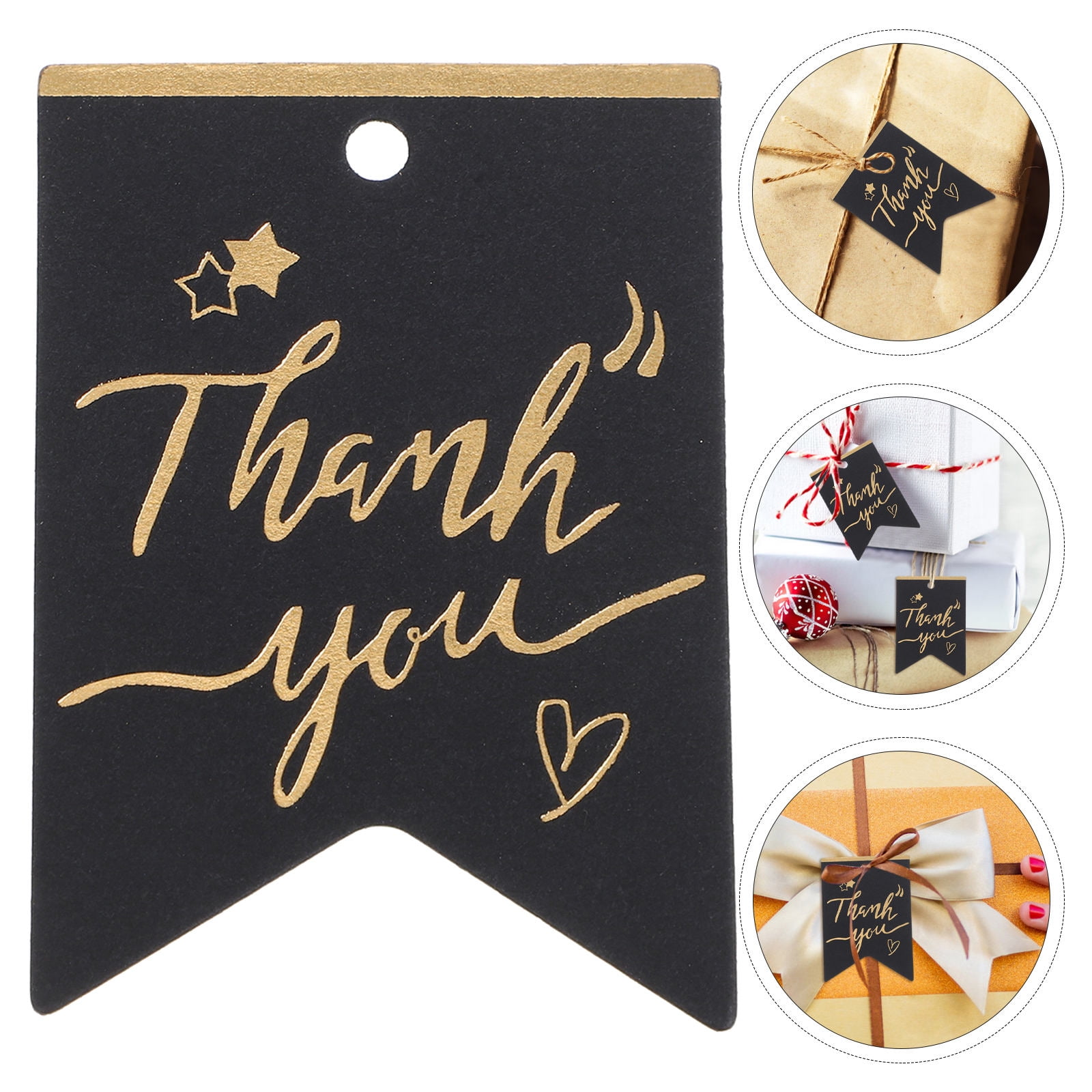 BESTYASH 100Pcs Premium T You Tags Black Paper for DIY Wedding Favors ...