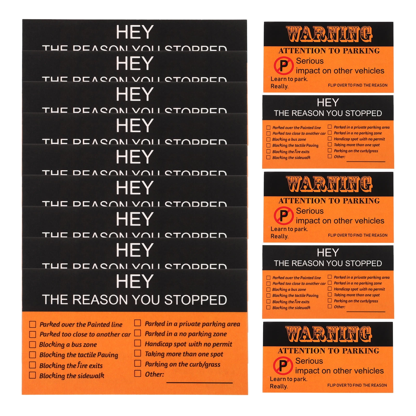 BESTYASH 100Pcs Learn to Park Label Paper Card with Clear Message for ...