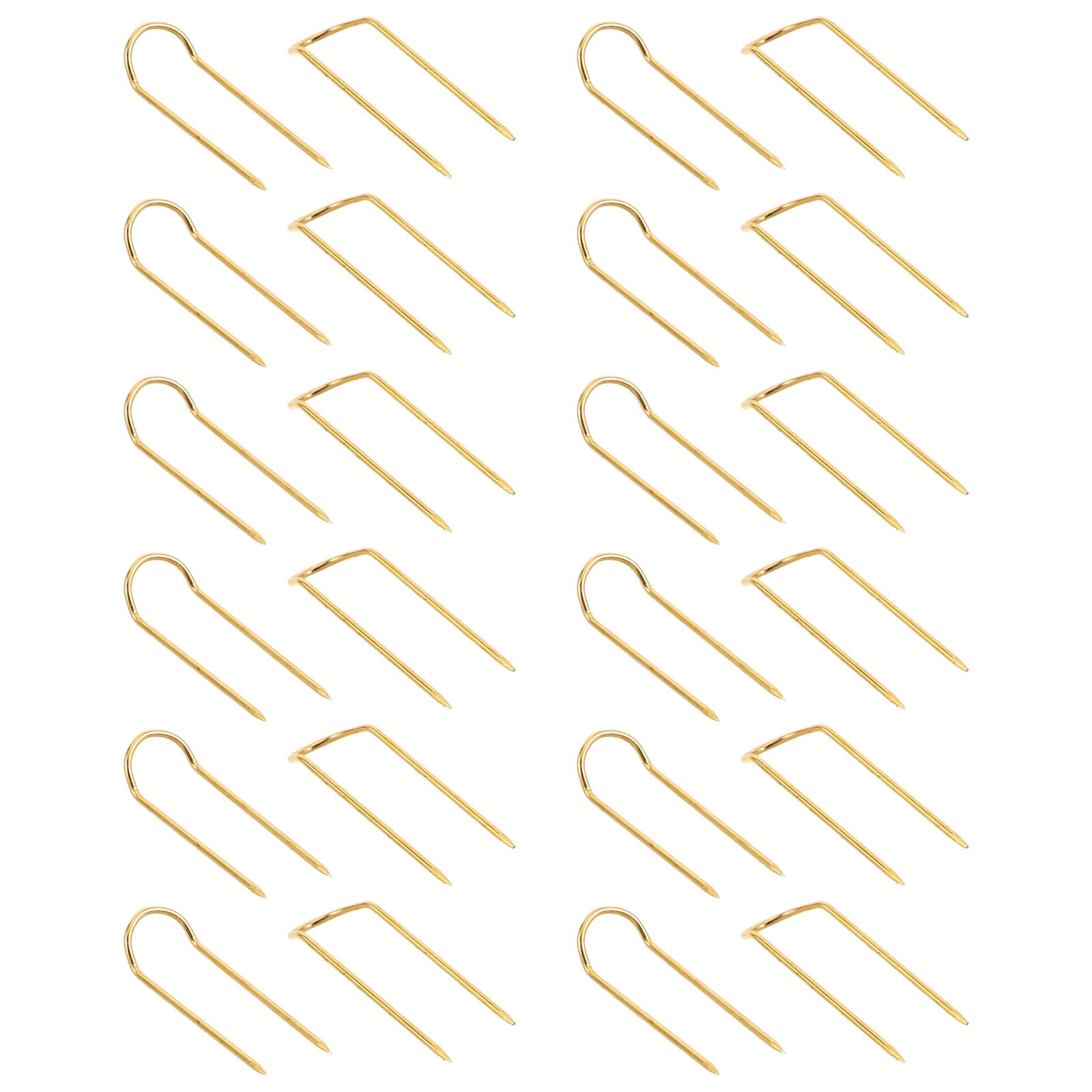 BESTYASH 100Pcs Double Pointed U Pins for Sewing Plated Gold Metal Fork ...