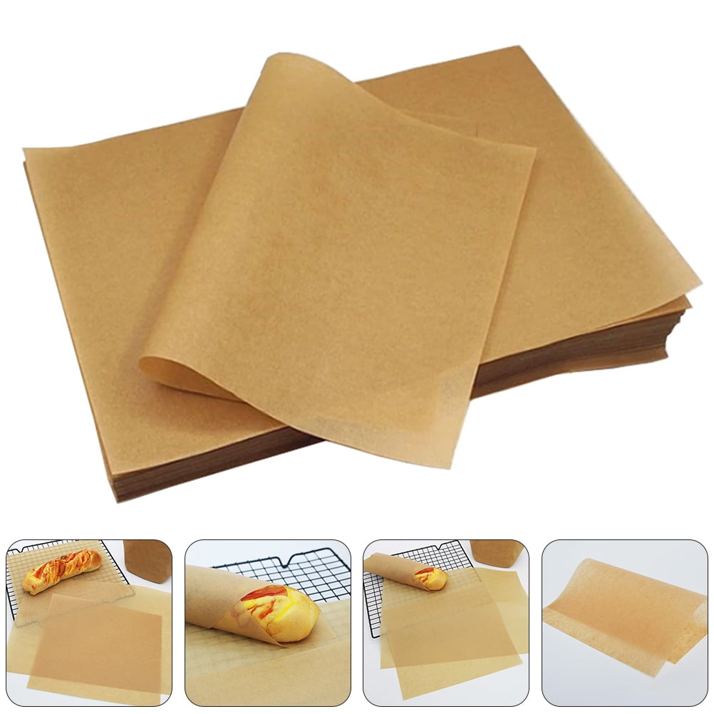 BESTYASH 100Pcs Greaseproof Baking Sheets Kraft Paper High Temperature ...