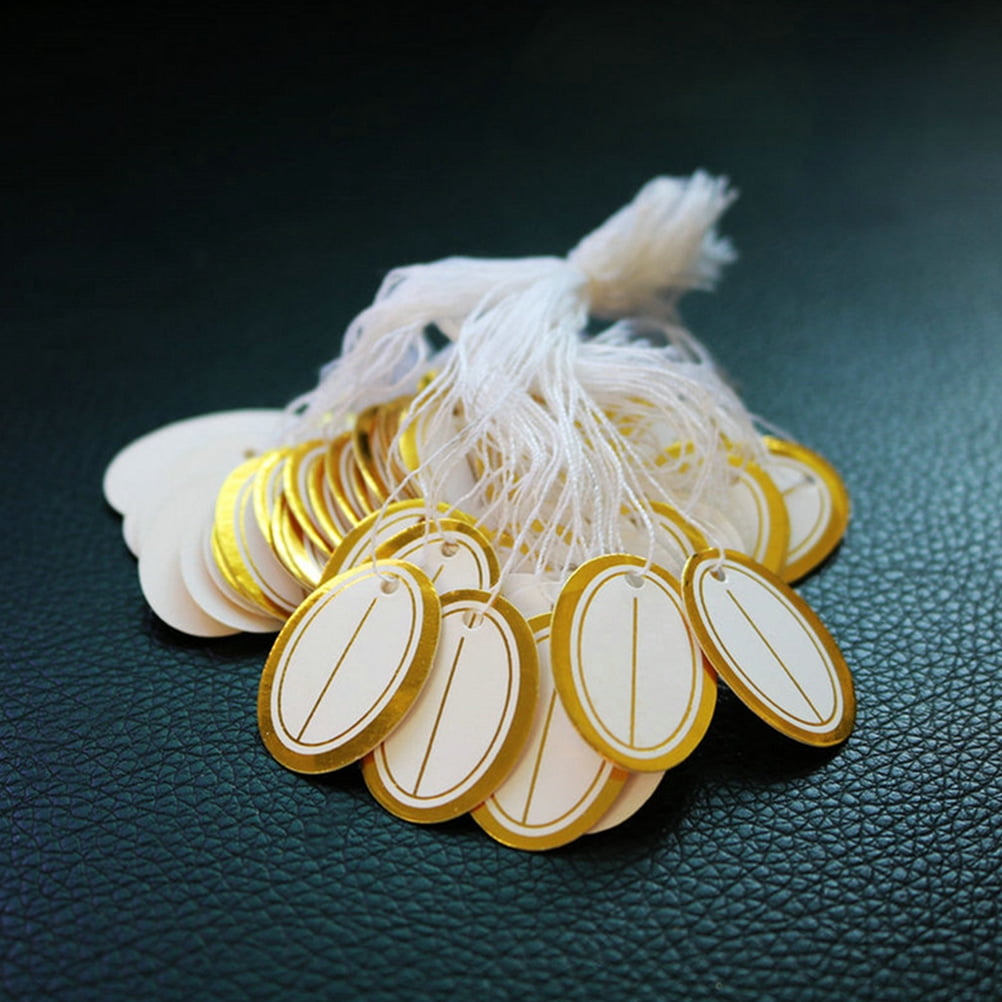 BESTYASH 100Pcs Paper Price Tags with Hanging String for Jewelry ...
