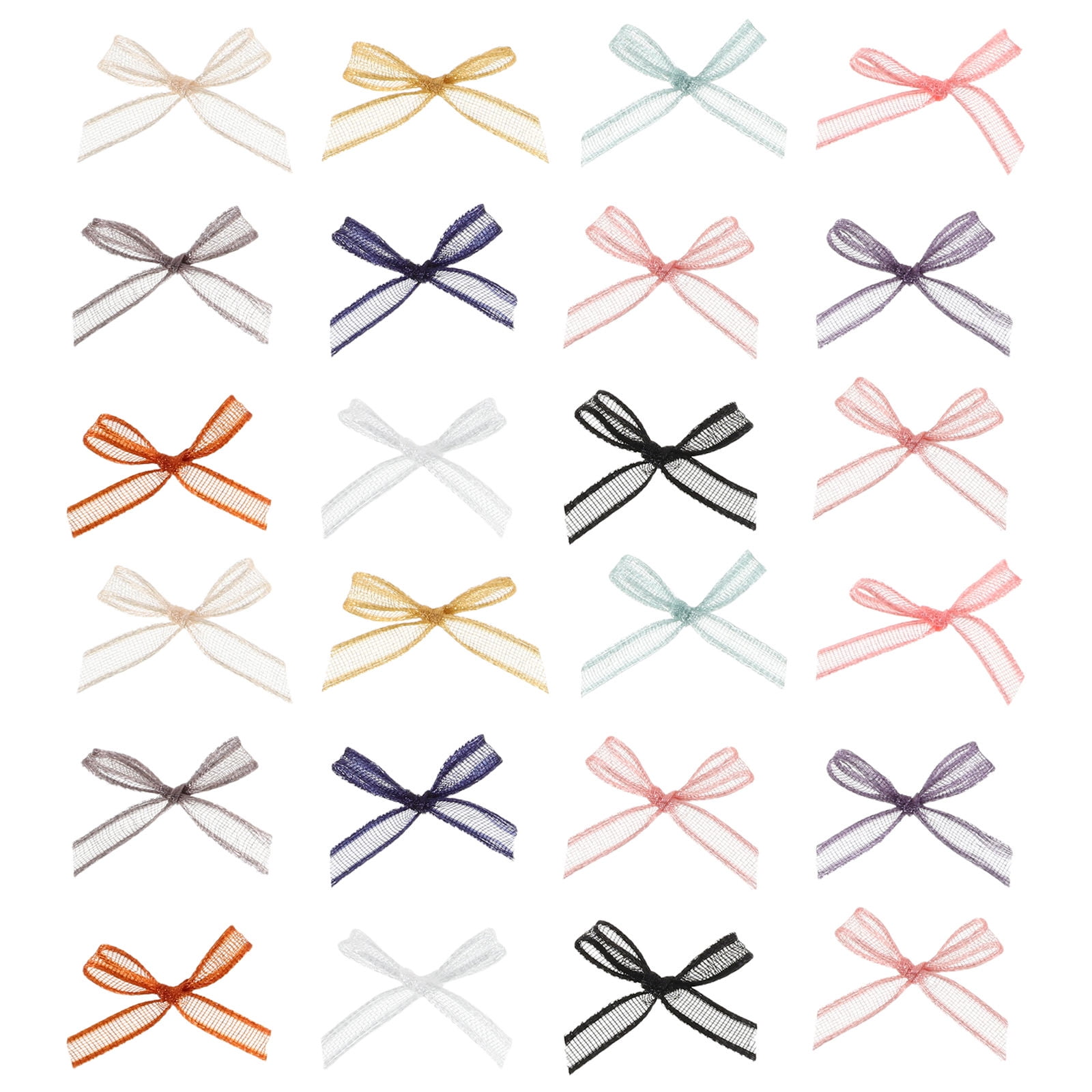 BESTYASH 100Pcs Tiny Mesh Fabric Bows for Craft Making Decorations on ...