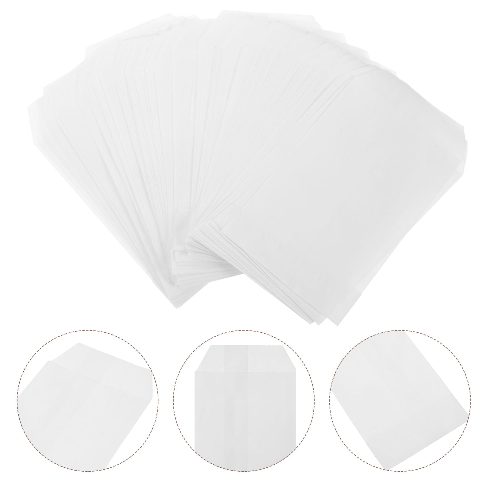 BESTYASH 100Pcs White Paper Bakery Bags Glassine Packing Bags for Bread ...