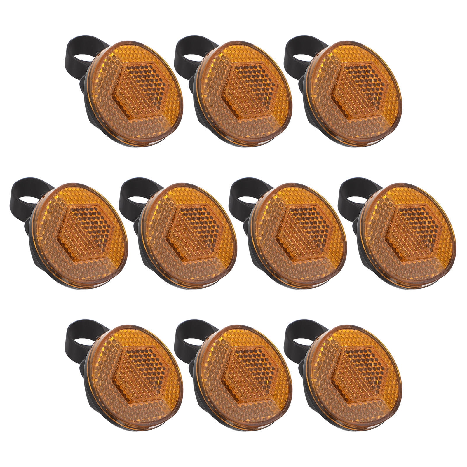 BESTYASH 10Pcs Bike Safety Cycling Reflectors Round Yellow Reflectors ...