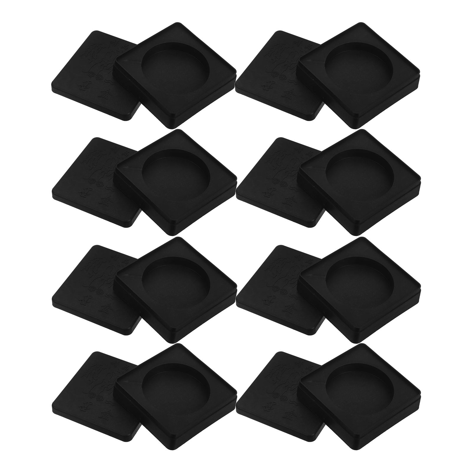 BESTYASH 10Pcs Black Calligraphy Ink Stone Tray Plastic Sumi Ink Dish ...