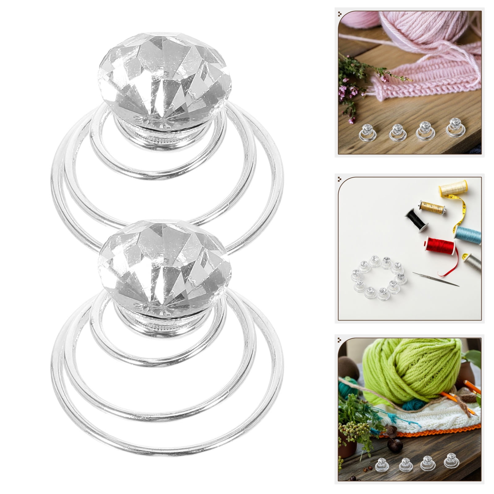 BESTYASH 10Pcs Durable Metal Spiral Hairpins with Crystal Rhinestones ...