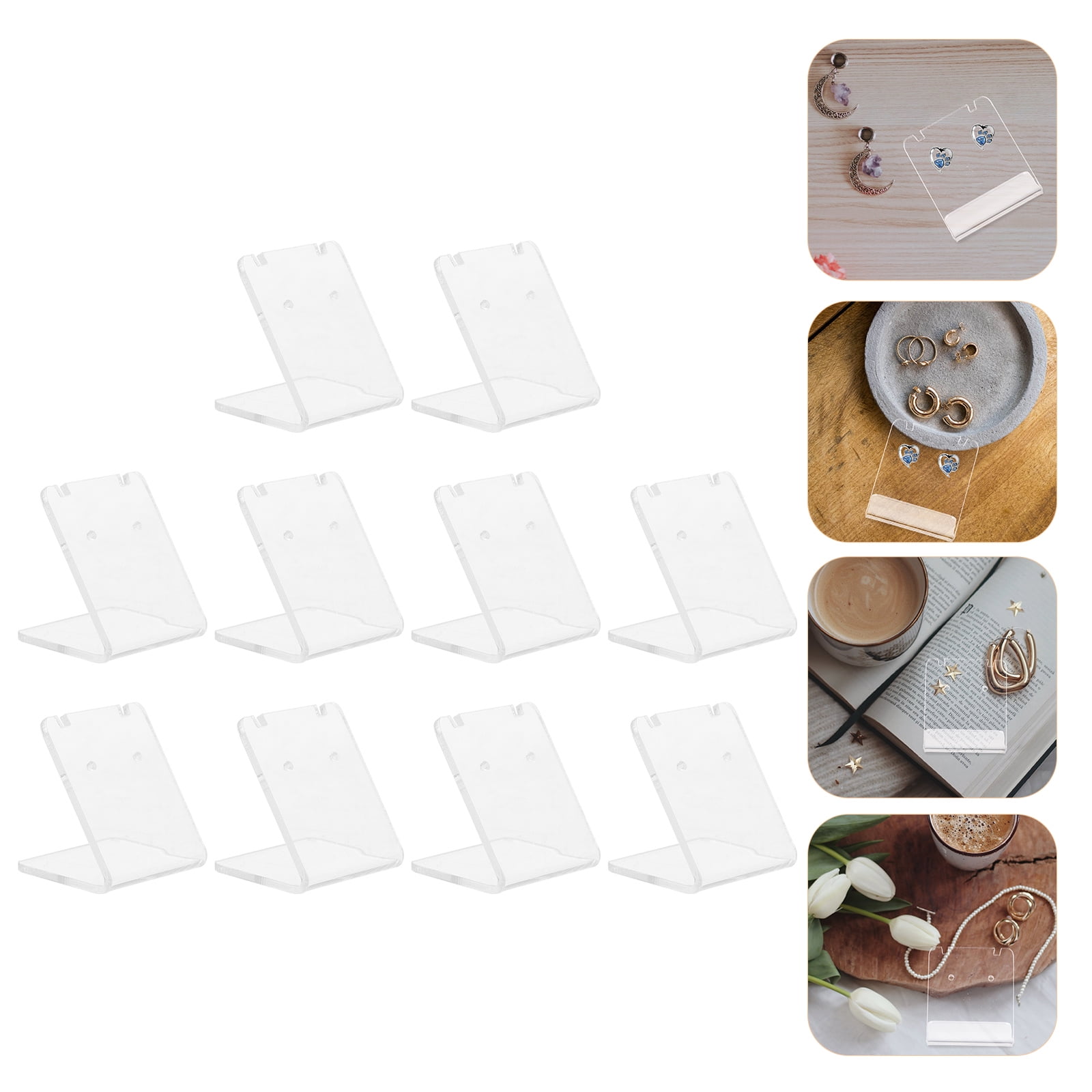 BESTYASH 10Pcs Earring Holder for Selling L-shaped Acrylic Storage ...
