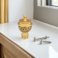 BESTYASH 10Pcs Easy Install Golden Curtain Rod Caps European Style ...