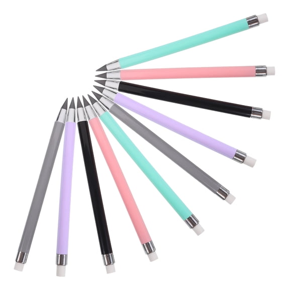 BESTYASH 10Pcs Everlasting Pencil with Eraser Assorted Colors ...