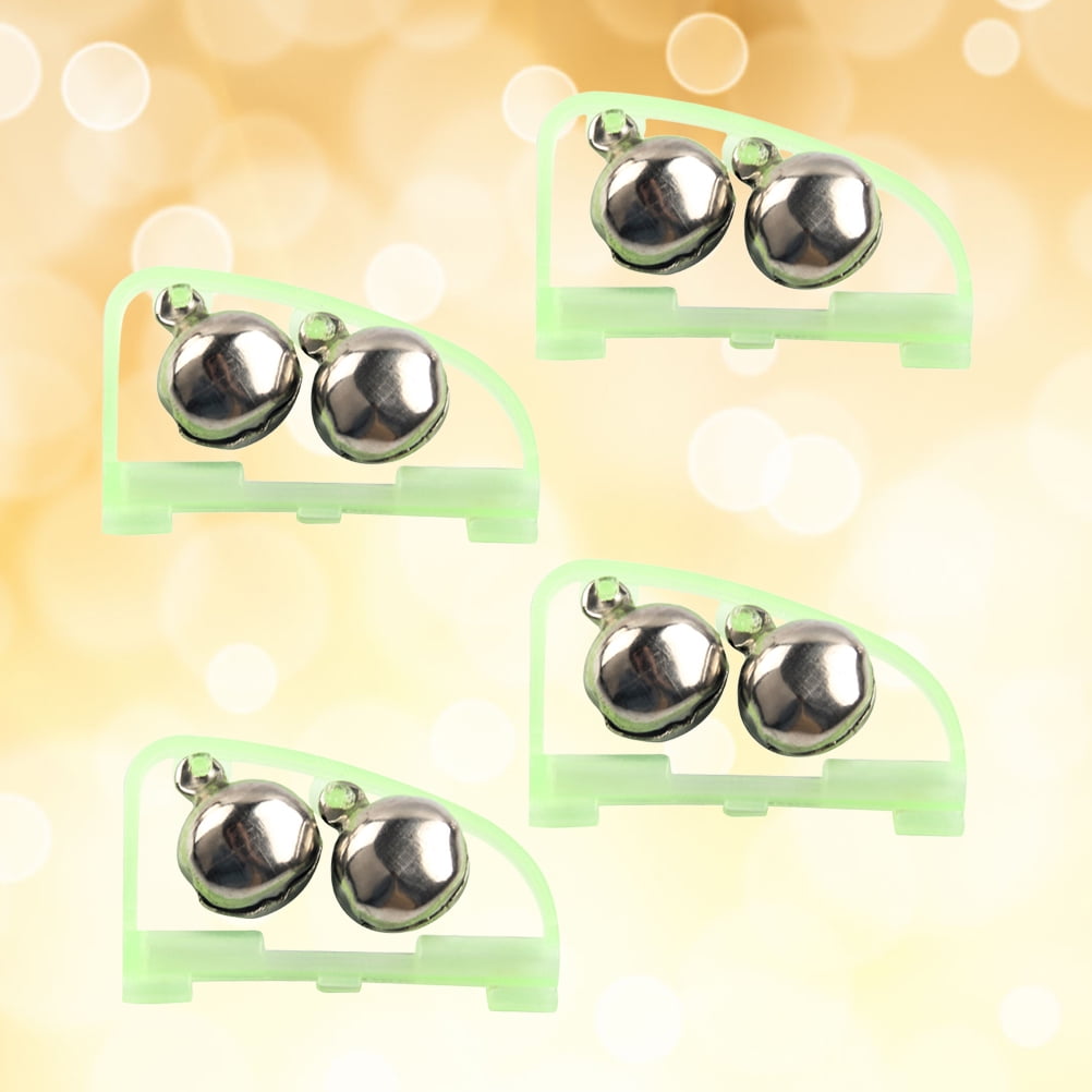 BESTYASH 10Pcs Fishing Rod Bells Green Clip on Dual Bell Alerts for ...