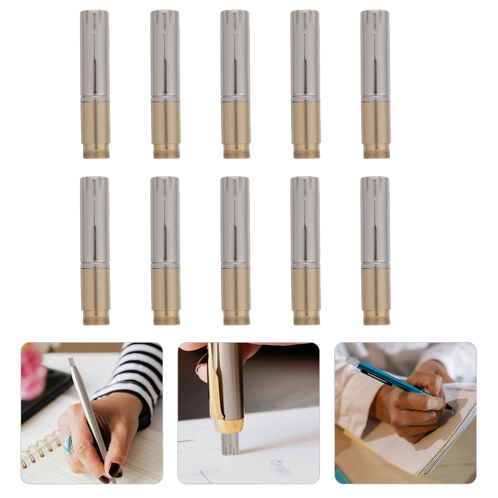 BESTYASH 10Pcs Golden Metal Ballpoint Pen Core Replacement with ...