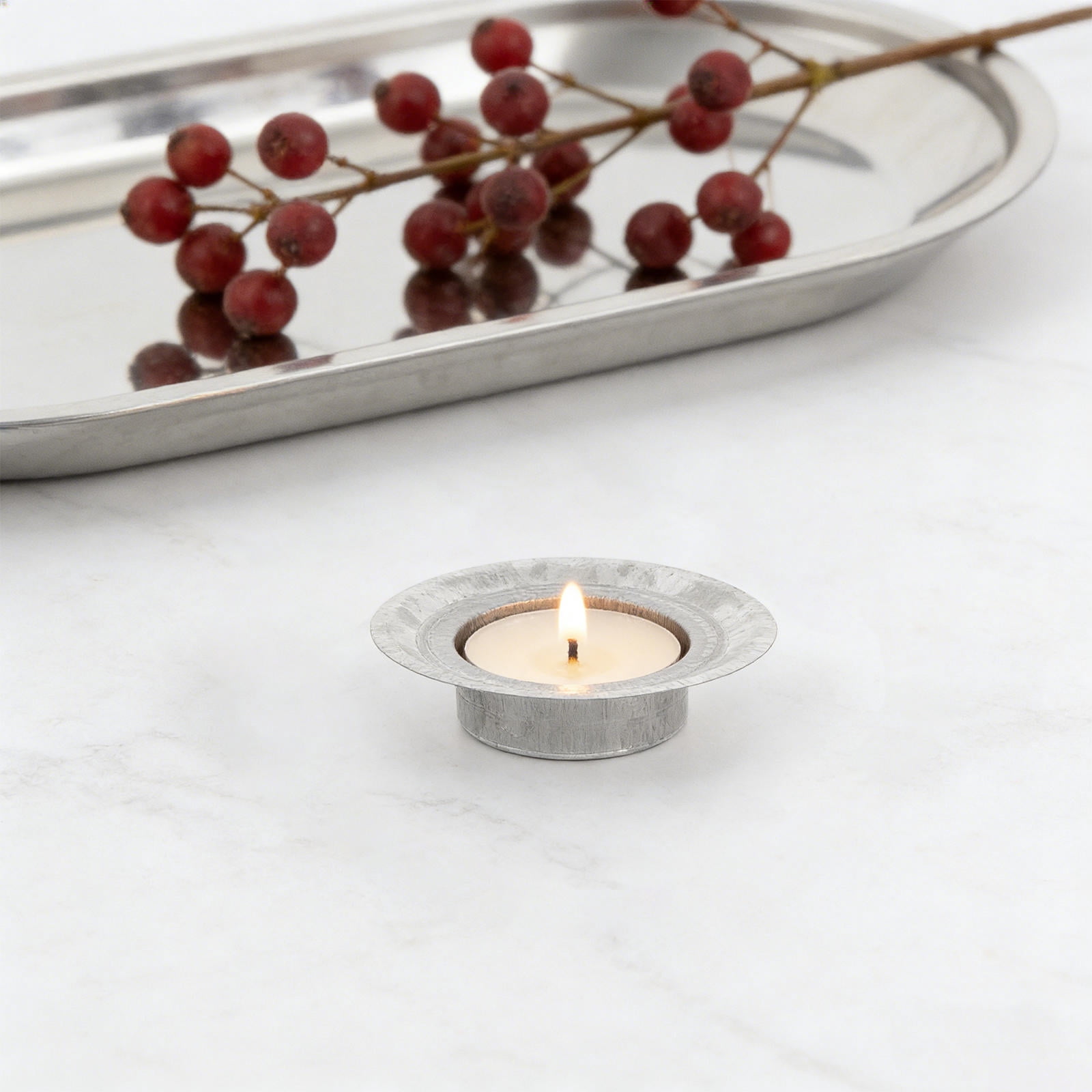 BESTYASH 10Pcs Indoor Decorative Plated Silver Candle Holder Inserts ...