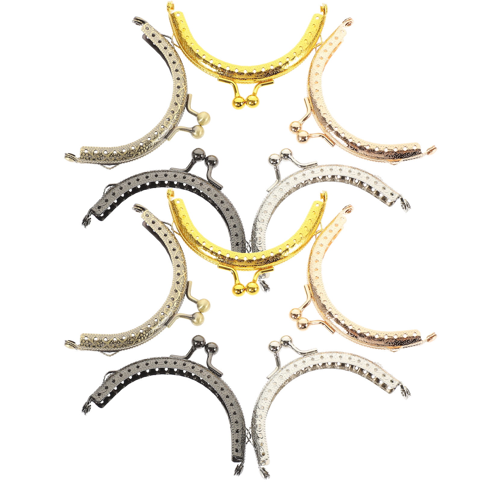 BESTYASH 10Pcs Metal Purse Clasp Lock Vintage Style Assorted Color ...