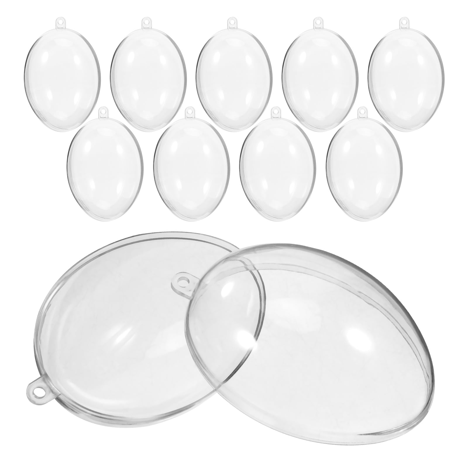 BESTYASH 10Pcs Plastic Fillable Ornament Balls Transparent DIY ...