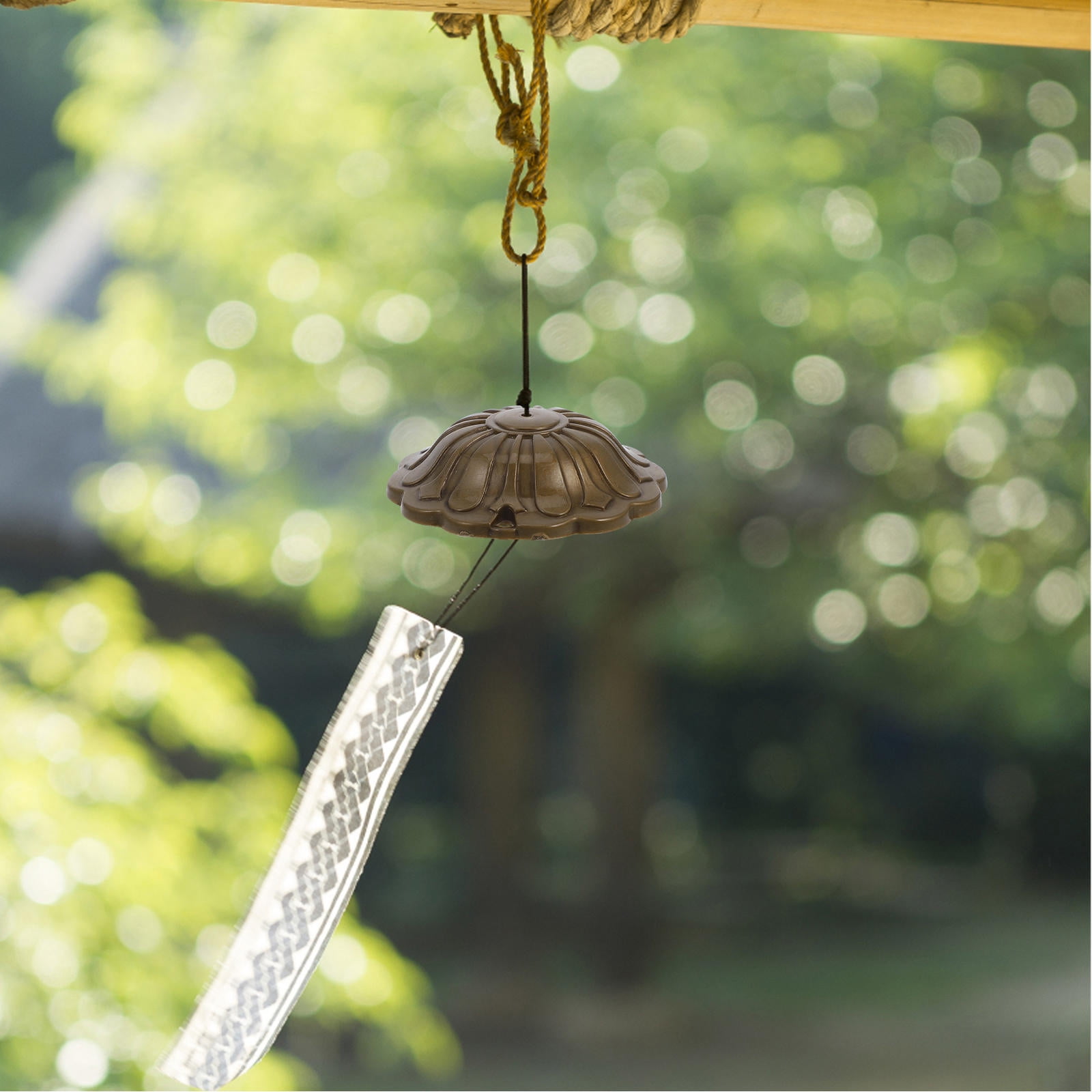 BESTYASH 10Pcs Plastic Wind Chime Fittings Coffee Color Bead Caps for ...