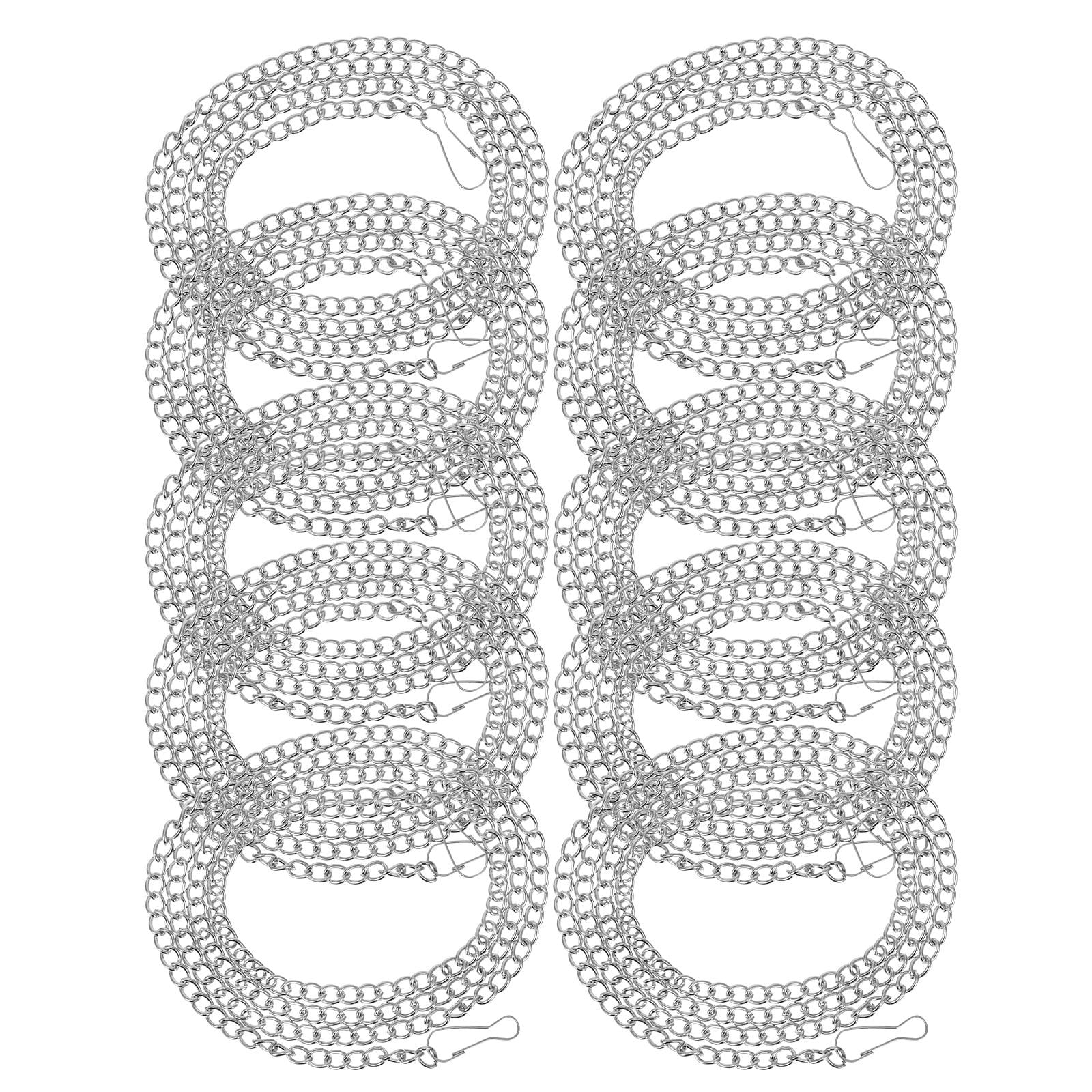 BESTYASH 10Pcs Plated Silver Metal Hanging Chains with Hooks for Plants ...