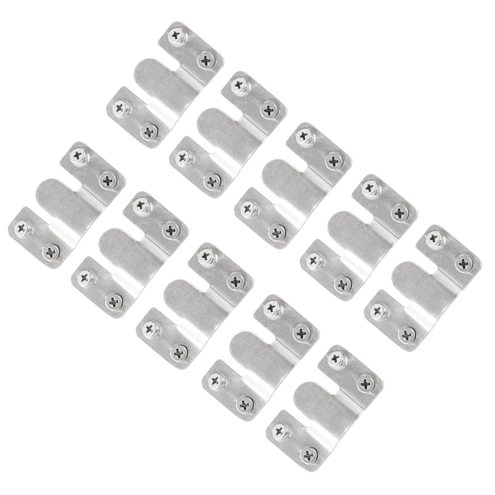 BESTYASH 10Pcs Plated Silver Photo Frame Hanger Stainless Steel Corner ...