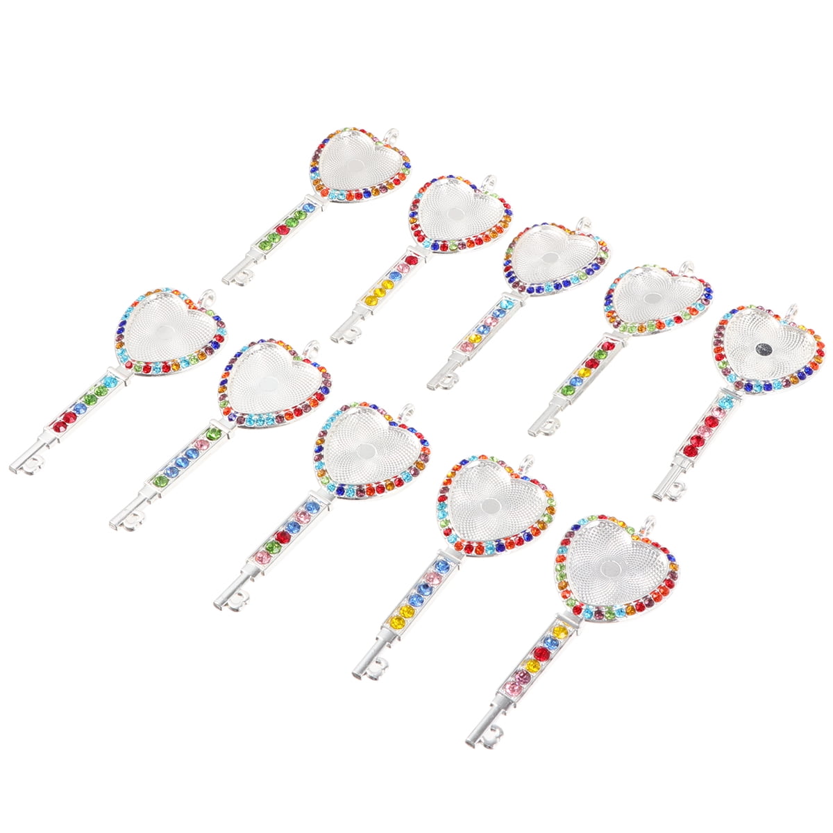BESTYASH 10Pcs Rhinestones Pendant in Silver for Party Jewelry ...