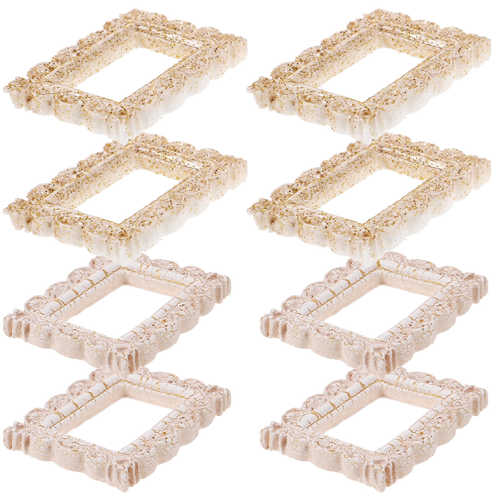 BESTYASH 10Pcs Tiny Photo Frame Ornaments Resin with Delicate Carving ...