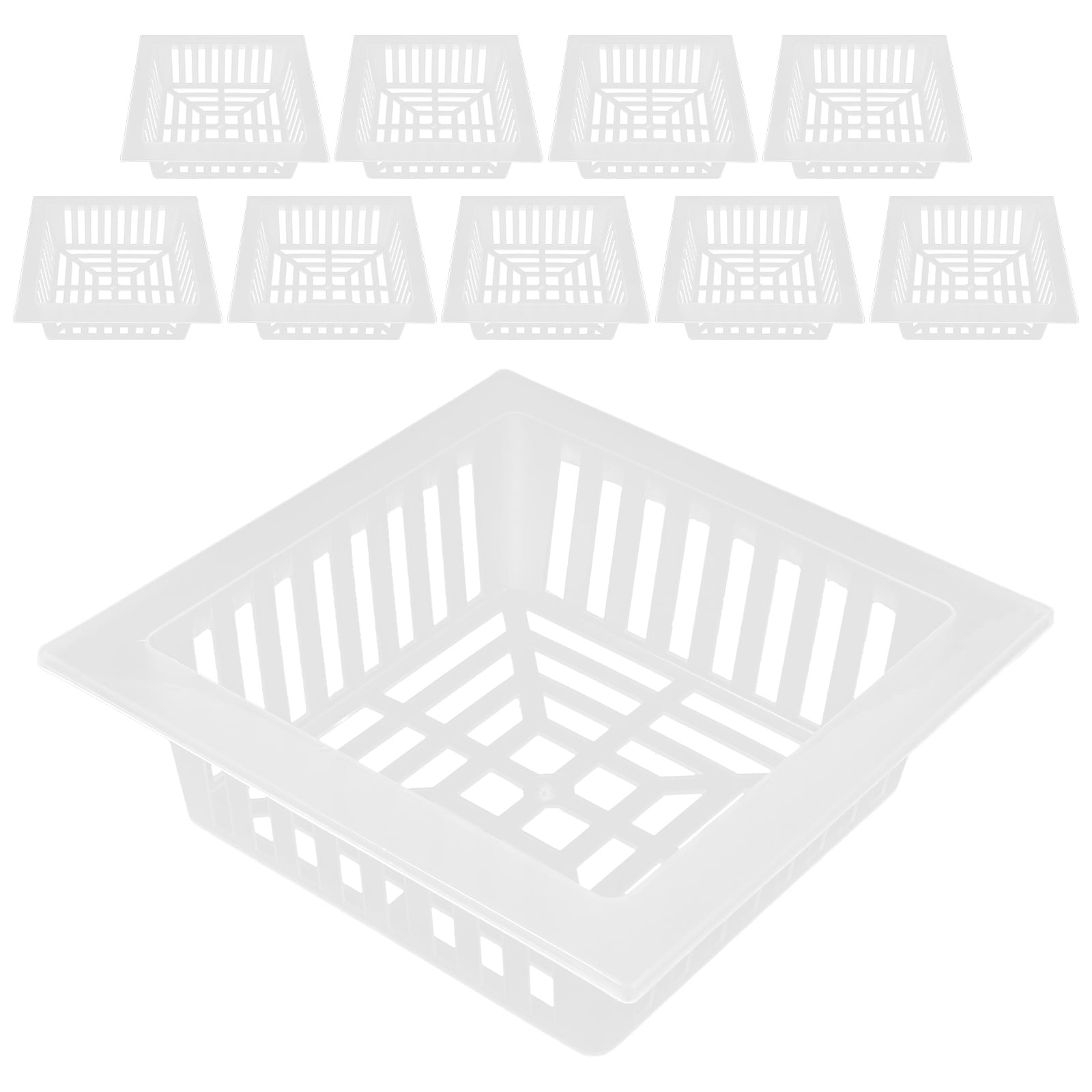 BESTYASH 10Pcs Transparent Mesh Pots Plastic Net Cups with Drainage for ...