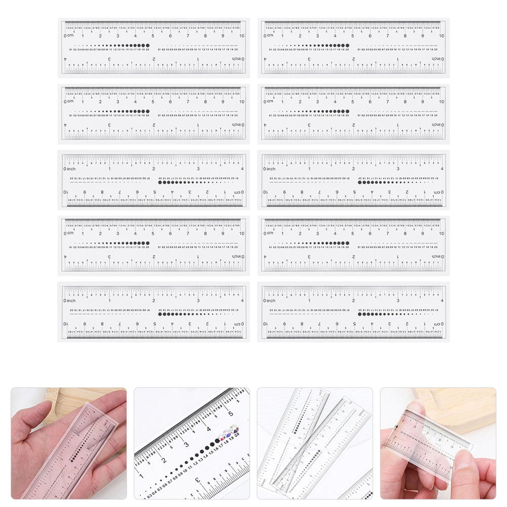 BESTYASH 10Pcs Transparent Scale Rulers for Accurate Measuring in ...