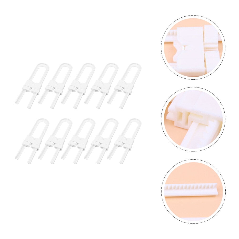 BESTYASH 10Pcs U Shaped Cabinet Locks White Sliding Locks for Doors ...