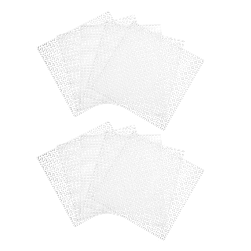 BESTYASH 10Pcs White Plastic Mesh Canvas Sheets with Precise Grids for ...