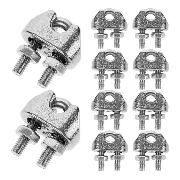 BESTYASH 10Pcs Wire Cable Clamps Stainless Steel Wire Rope Fasteners ...