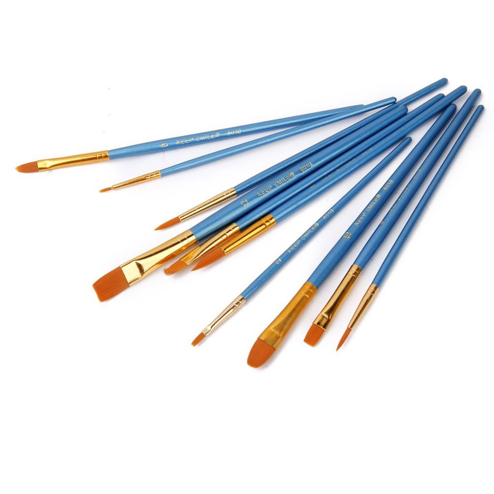 BESTYASH 10pcs Blue Paintbrush Set for Art Creation Blue Back to School ...