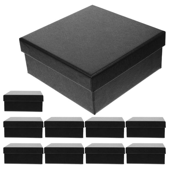 BESTYASH 10pcs Elegant Candy Box Black Thick Cardboard Reusable Packing ...