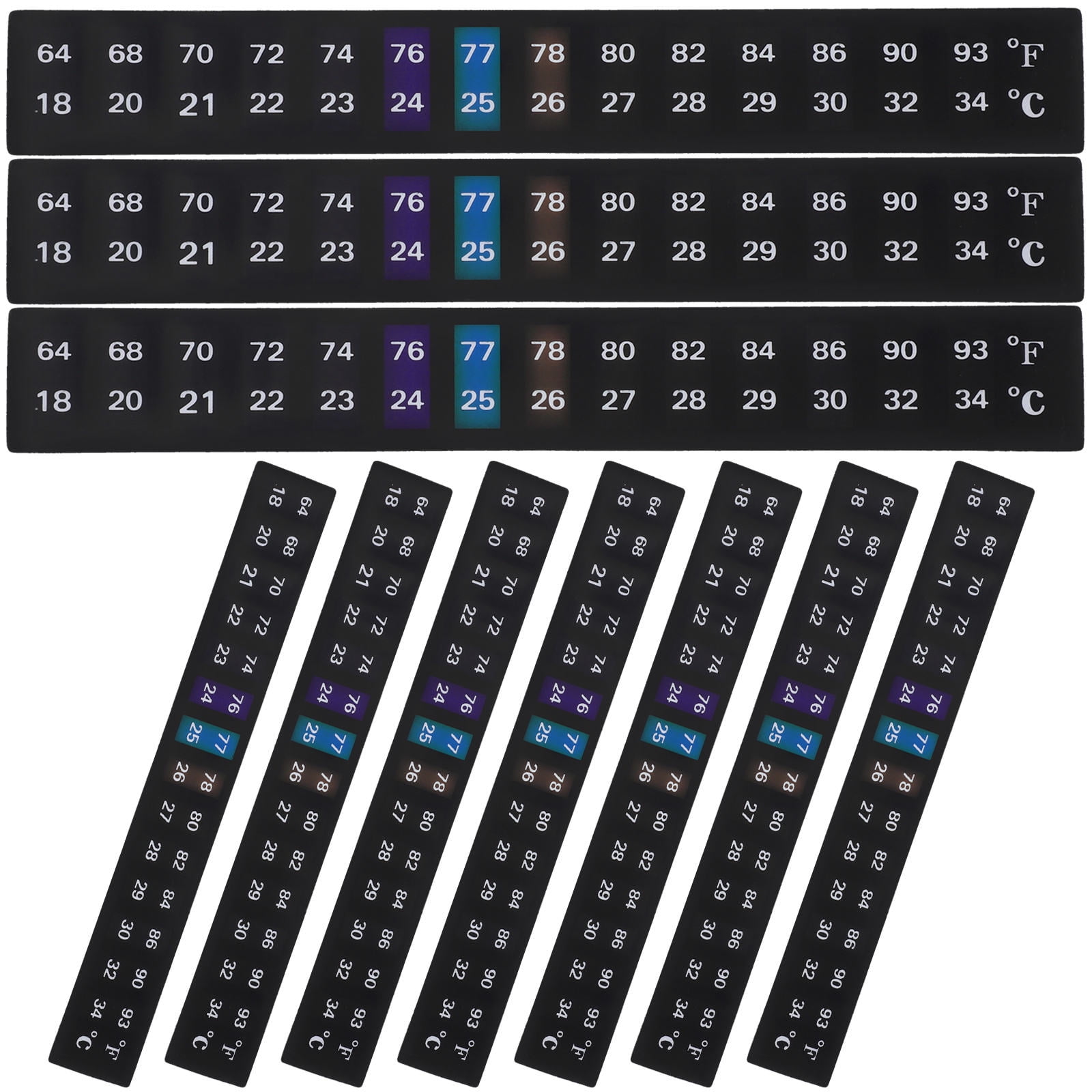 BESTYASH 10pcs Fish Tank Thermometer Stick On Liquid Crystal for ...