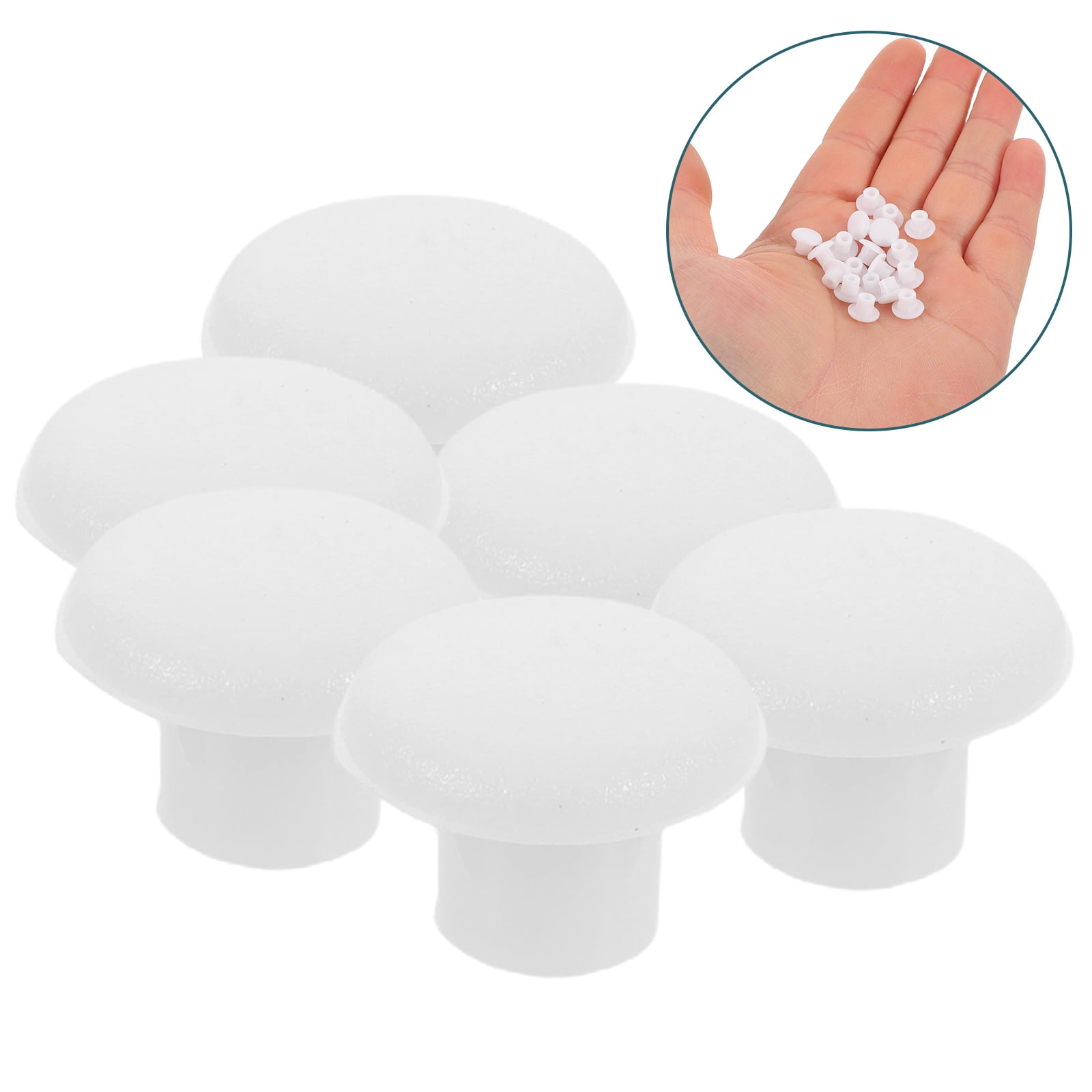 BESTYASH 1200Pcs White Plastic Hole Plug Covers for Furniture Screws ...