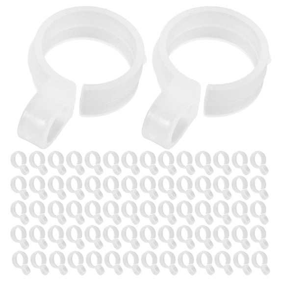 BESTYASH 120Pcs White Plastic Clothes Hanger Clips Windproof Buckle ...