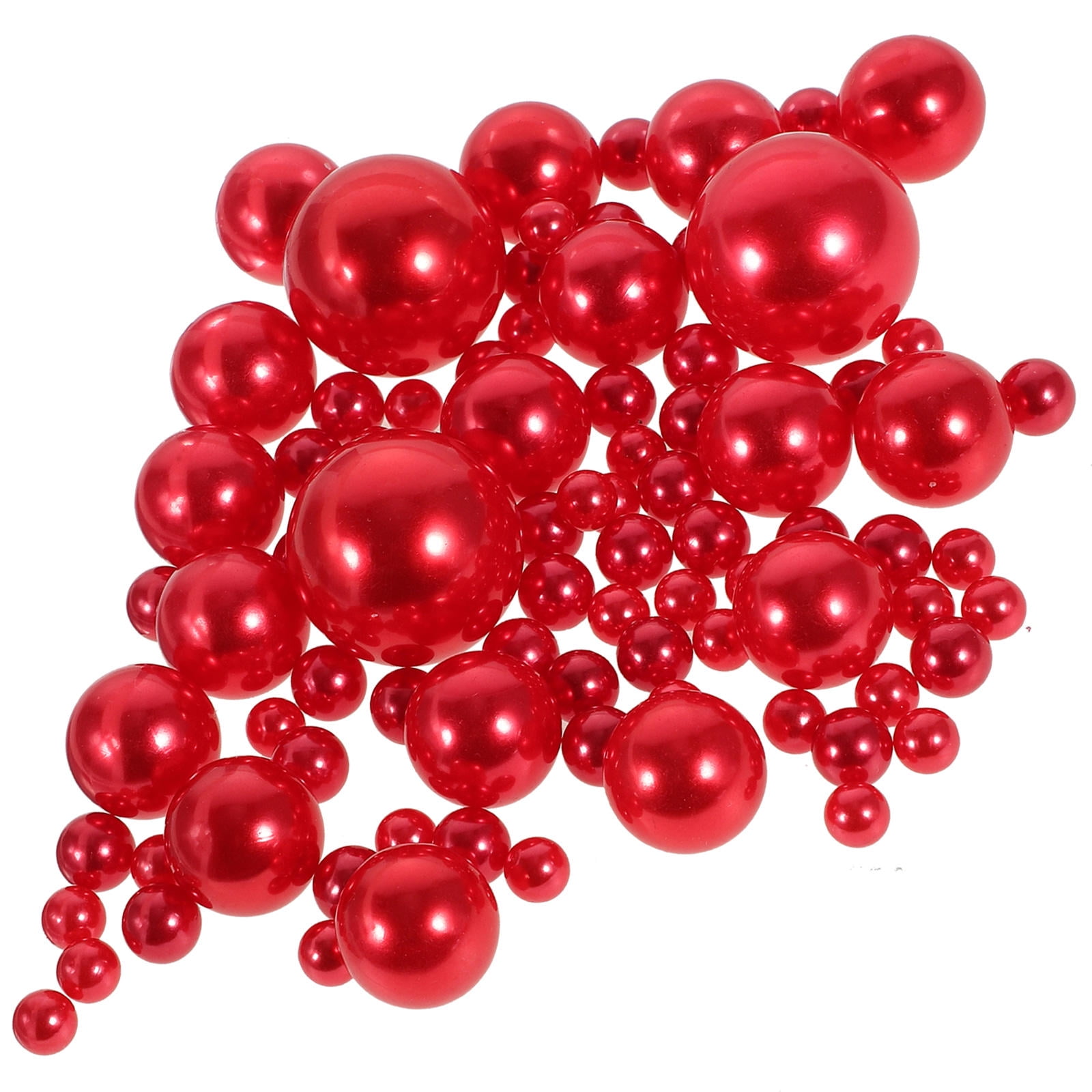 BESTYASH 125pcs Floating Beads No Hole Red ABS Wedding Table Decoration ...