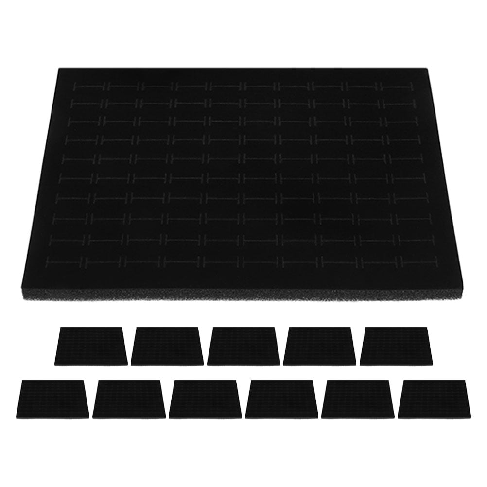 BESTYASH 12Pcs Black Felt Jewelry Box Liners Soft Padded Tray for Rings ...