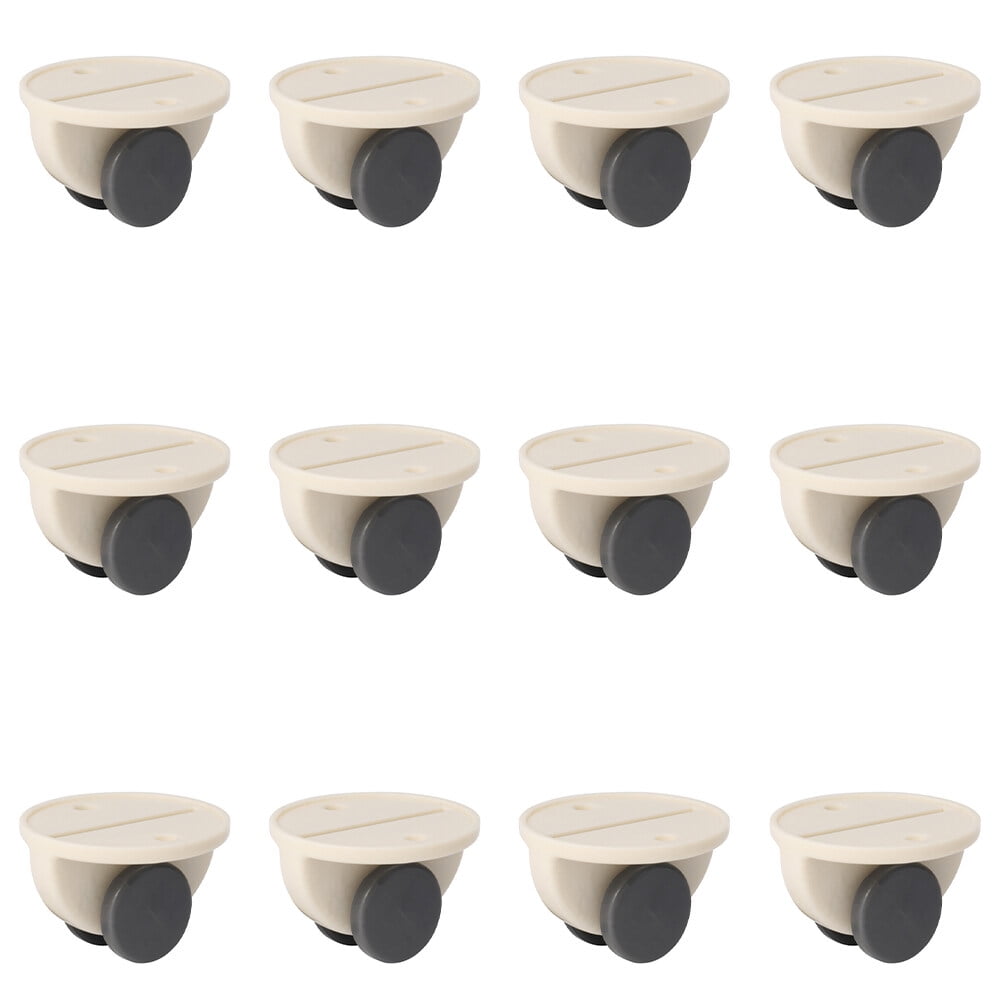 BESTYASH 12Pcs Caster Wheels for Boxes Beige Plastic Double Wheel ...