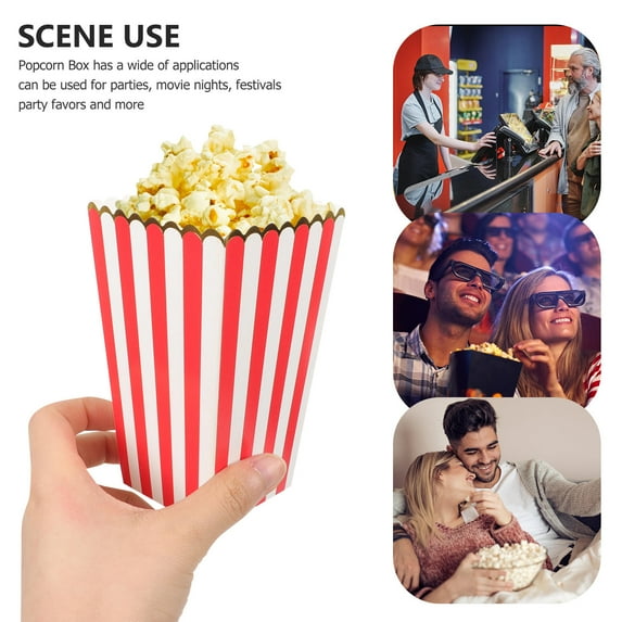 BESTYASH 12Pcs Decorative Paper Popcorn Boxes Assorted Colors Perfect ...