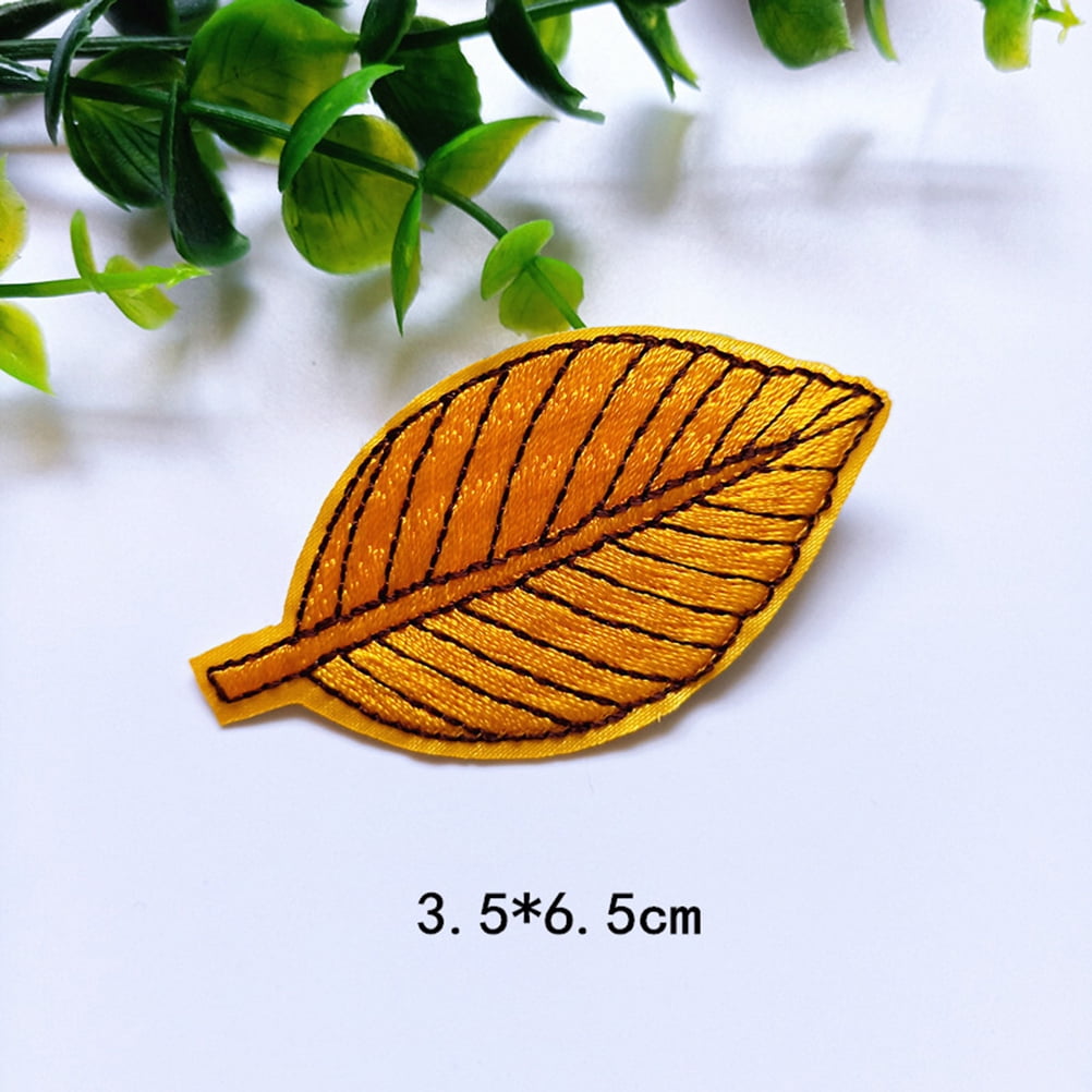 BESTYASH 12Pcs Detailed Embroidered Leaves Cloth Stickers Assorted ...