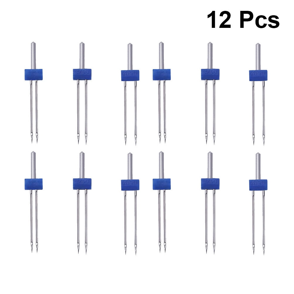 BESTYASH 12Pcs Durable Grey Sewing Double Needle for Home Sewing ...