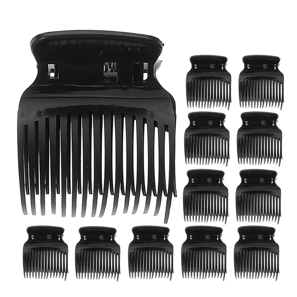 BESTYASH 12Pcs Hair Curler Styling Clamps Black with Smooth Coating for ...