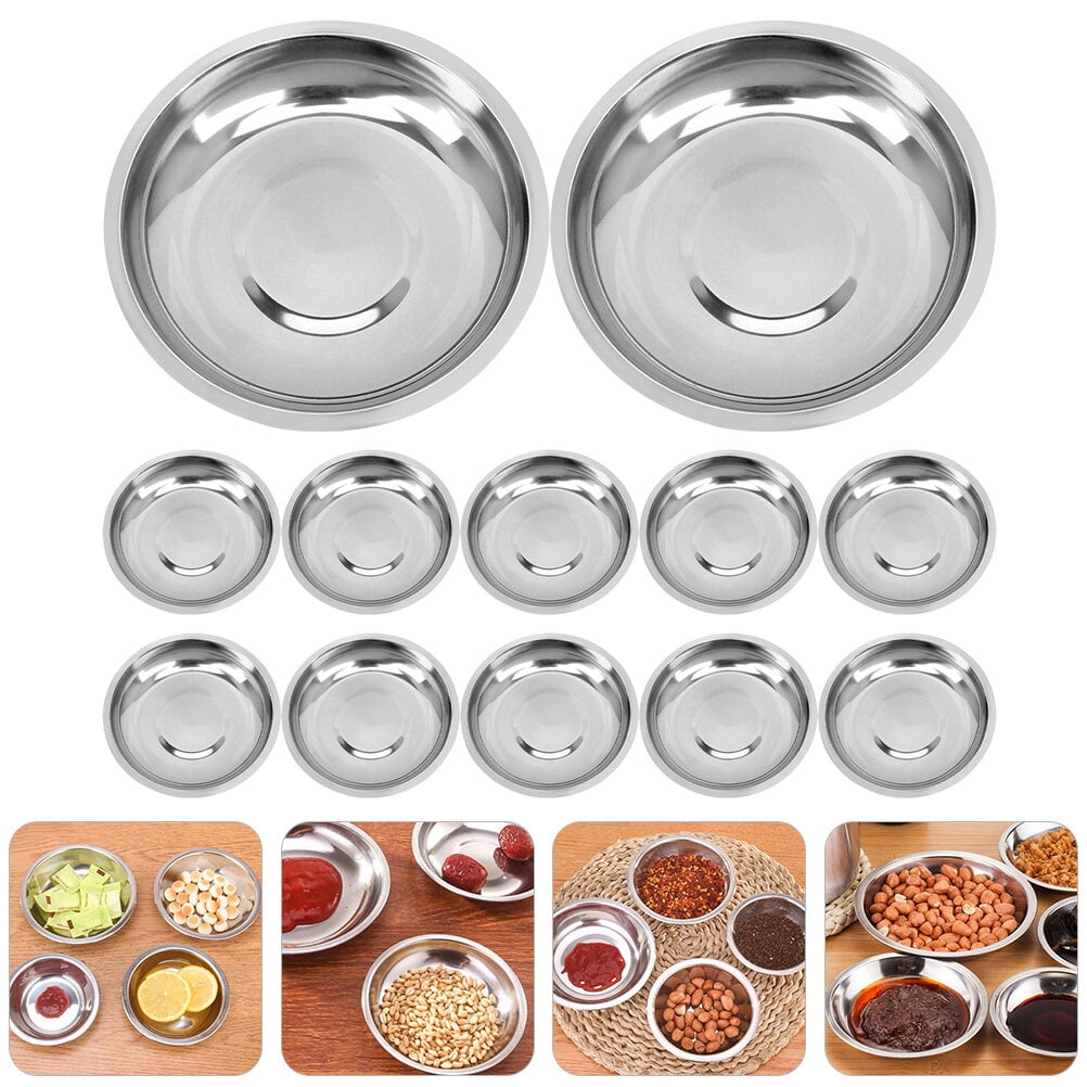 BESTYASH 12Pcs Metal Prep Bowls for Kitchen Use Stainless Small Sauce ...