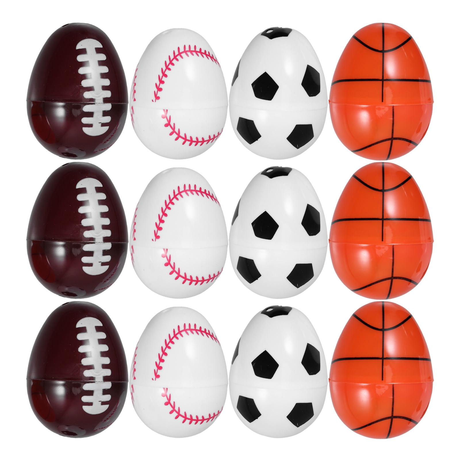 BESTYASH 12Pcs Openable Sports Ball Plastic Easter Eggs for Hunt ...