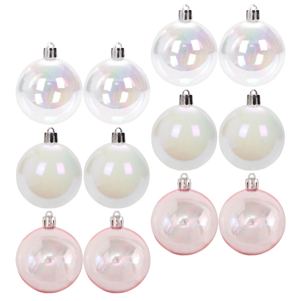 BESTYASH 12Pcs Plastic Decorative Pendants Round Hanging Holiday ...