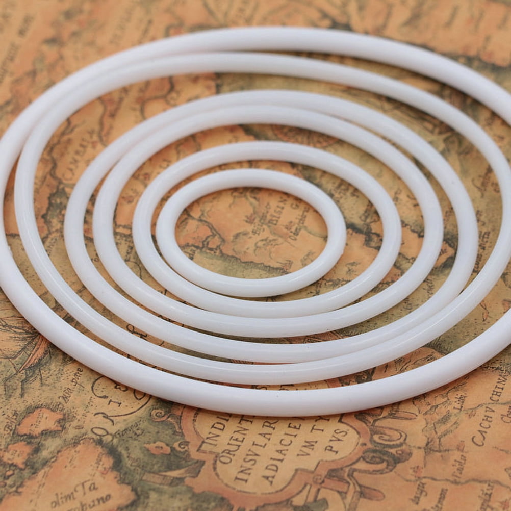 BESTYASH 12Pcs Plastic Dreamcatcher Circles White DIY Material for ...