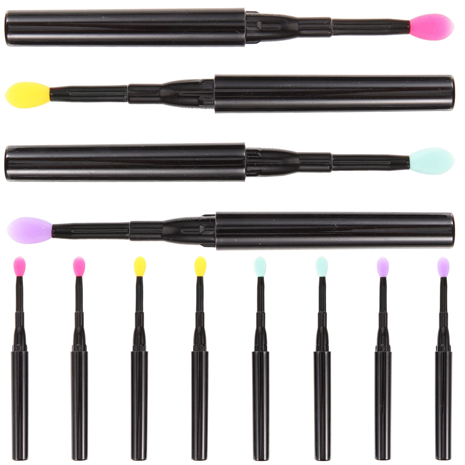 BESTYASH 12Pcs Portable Silicone Lip Brushes Assorted Colors ...