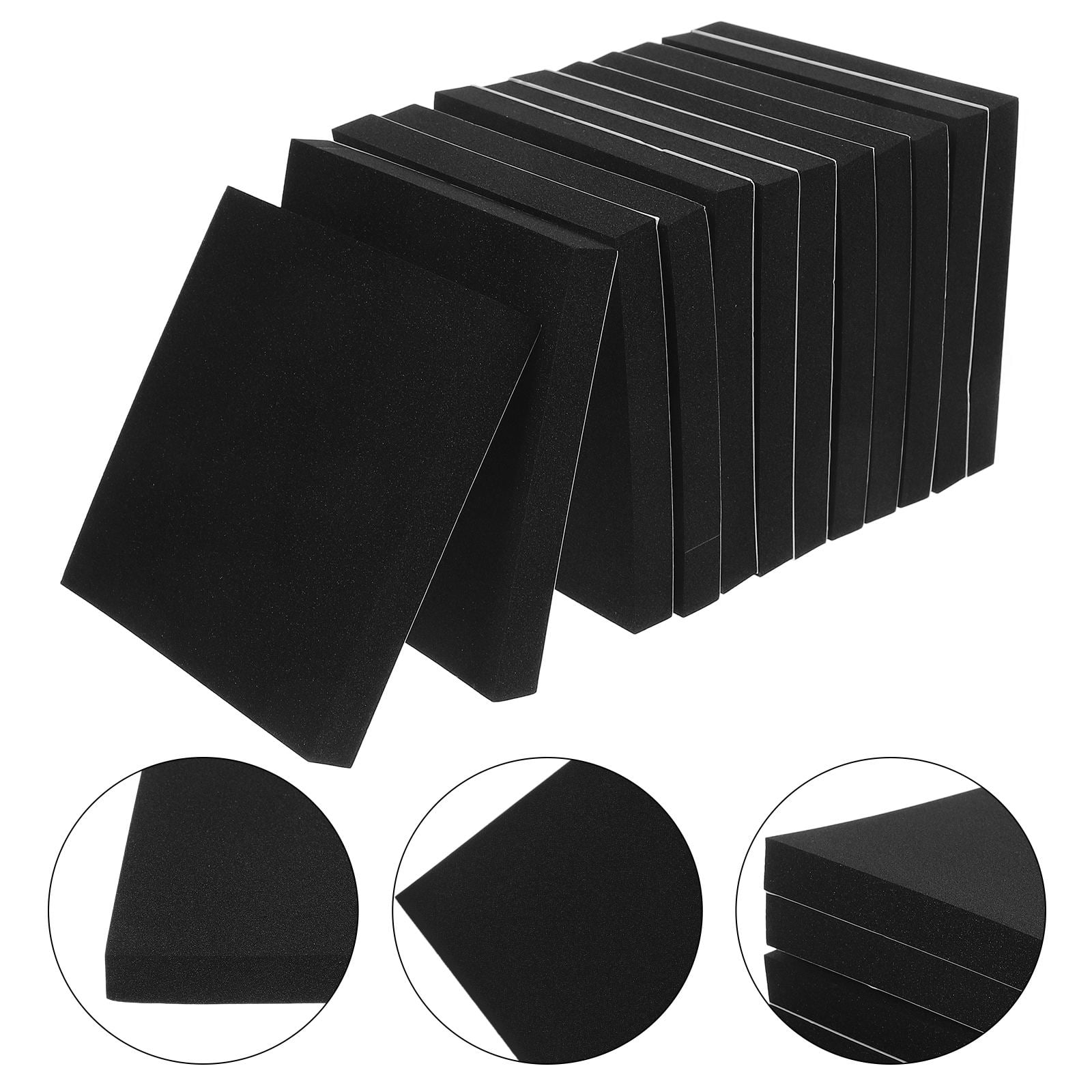 BESTYASH 12Pcs Protective Foam Black Foam Pads Flame Retardant Shock ...