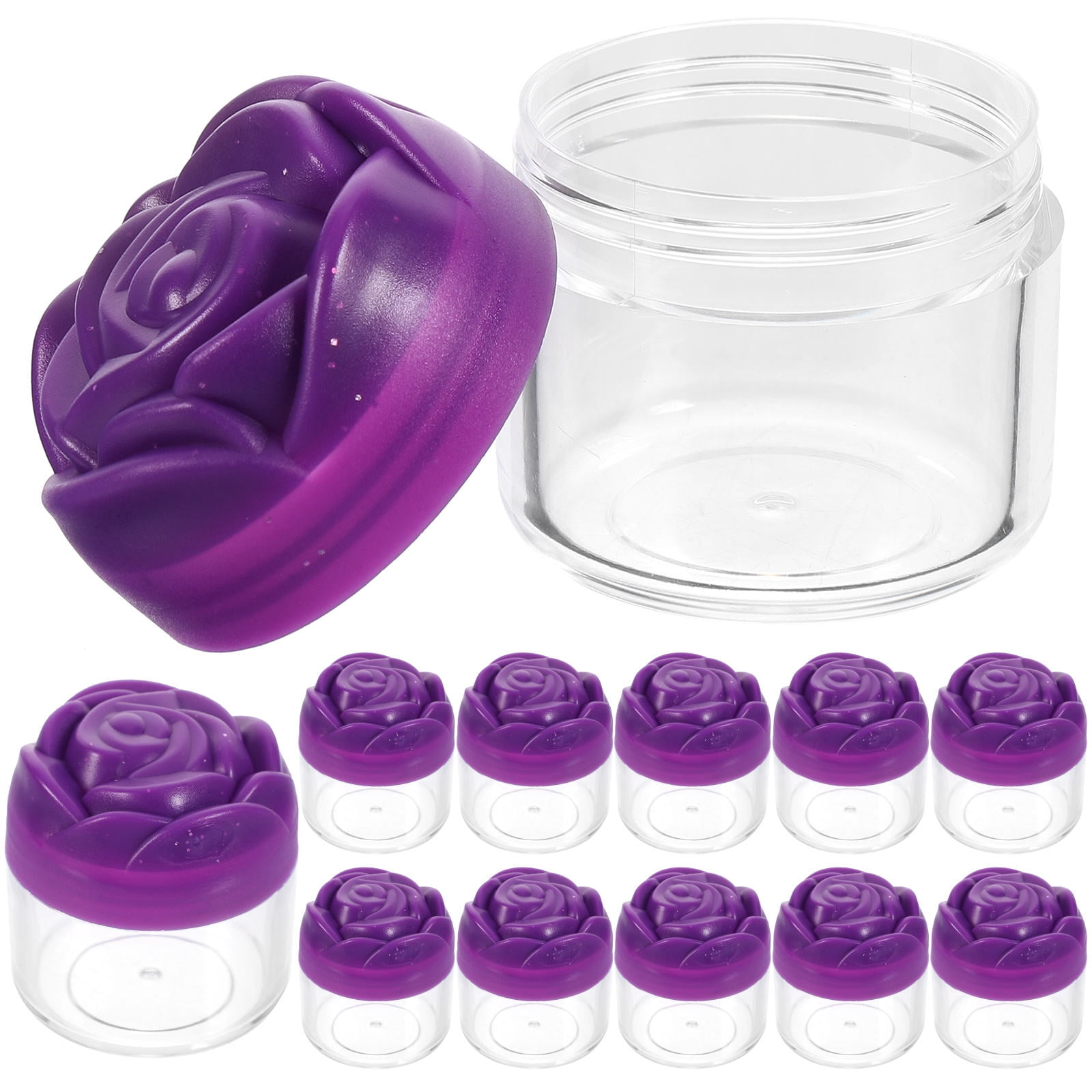 BESTYASH 12Pcs Refillable Cosmetic Cream Jars Plastic Moisturizer ...